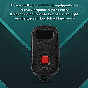 HelloAuto Key fob Fits Toyota Sequoia 2001-2007, 4Runner 1999-2009 Keyless Entry Remote Replacement Smart Key 4-Button (FCC ID: HYQ12BBX, HY12BAN, HYQ1512Y)