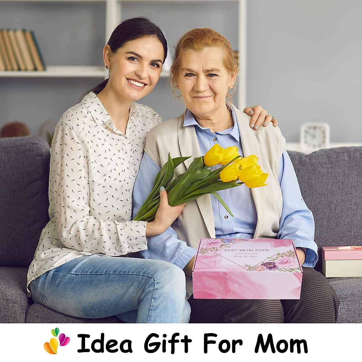 Birthday Gifts for Mom - Mothers Gifts from Daughter Son Husband, 11Pcs Relaxing Spa Gift Basket Set, Care Package Get Well Soon GiftsBasket, Letter Blanket Tumbler Unique Gift Ideas