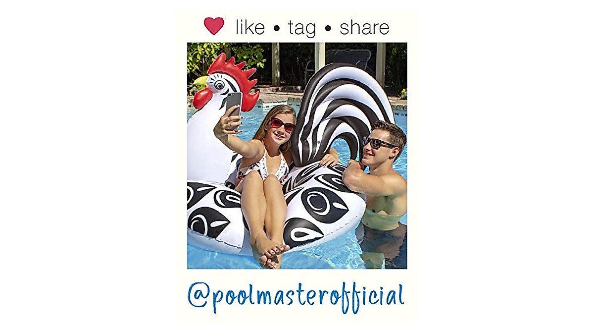 Poolmaster Rooster Inflatable Pool Float - Fun Beach & Pool Accessory