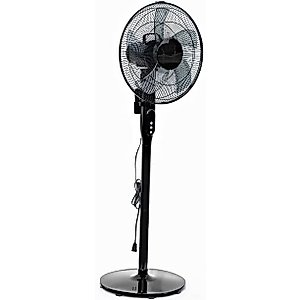PELONIS 16'' 12-Speed Adjustable Height Quiet Pedestal Fan with Digital Display & Remote Control, PSPF18AR40B (Renewed)