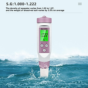 Viprh 7 in 1 PH EC Conductivity TDS Salinity ORP SG BT Meter Tester Measures