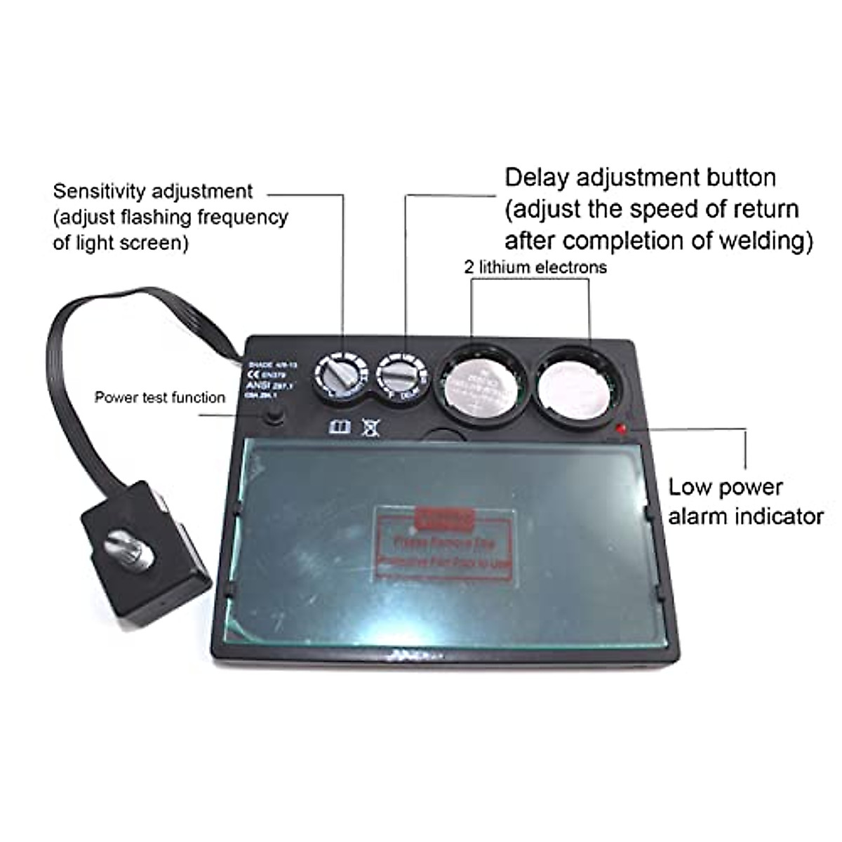 100mm50mm Solar Auto Dimming Welding Lens Welder Auto Darkening Welding Lens