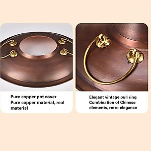 Chafing Dishes Beijing Hotpot, Electric Carbon Dual-use Copper Hotpot, Thickened Copper Mongolian Multi Person Hotpot, Charcoal Copper Hotpot, Suitable For Family Dinner And Outdoor Picnic ( Color : B