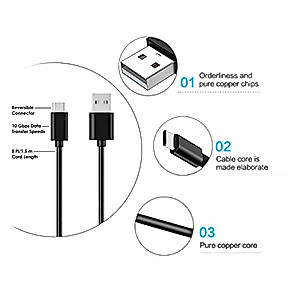 ycwwzzh 5FT USB C Fast Wall Charger Charging Cable Cord Compatible with for Alcatel Joy Tab 2 Alcatel 3T 8 1T10, Remarkable 2 Tablet, LG Stylo 4 5 6 G5 G6 G7 G8 G8X V20 V30 V30S V35 V40 V50 V60