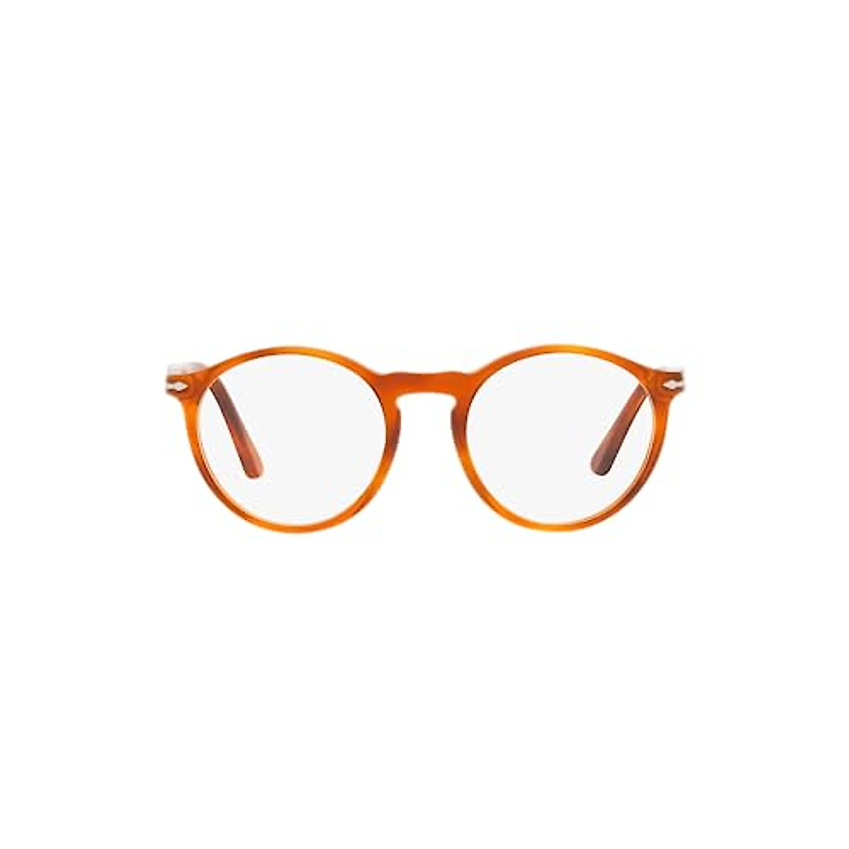 Persol PO3285V Round Prescription Eyewear Frames, Terra Di Siena/Demo Lens, 50 mm