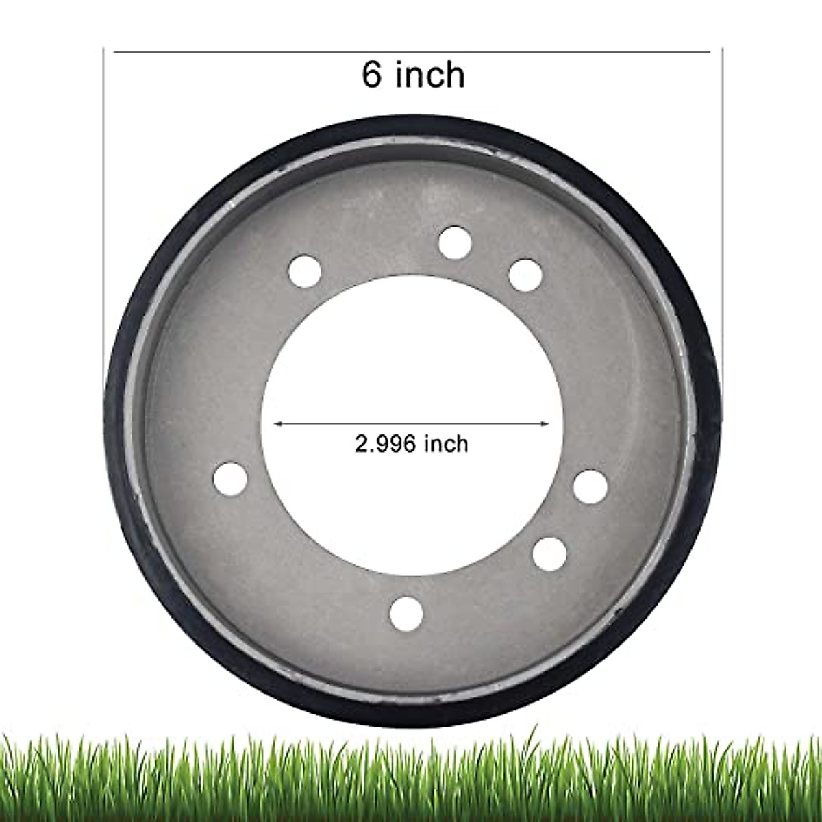 7600135YP 04743700 7053103 09475300 Friction Wheel & Brake Liner Compatible with Ariens MTD Lawn Mower and snowblowers,Replacement 7057423, 00300300, 00170800,1720859,AM122115 (OD 6" ID 5-1/8")