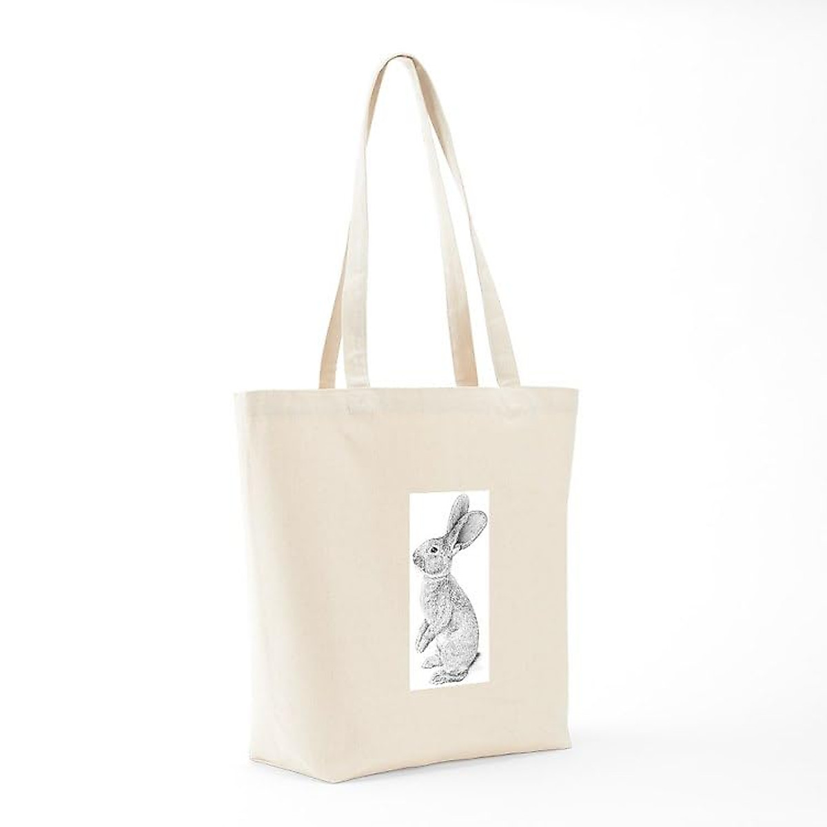 CafePress Giant Rabbit Tote Bag Natural Canvas Tote Bag, Reusable Shopping Bag