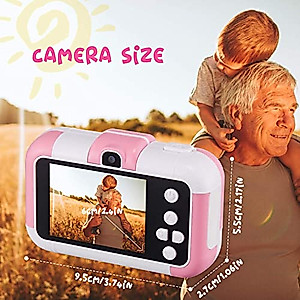 Kids Camera,2.4 Inch 1080p Dual Lens Digital Camera for Kids Birthday Gifts for Boys