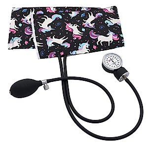 Prestige Medical Premium Adult Aneroid Sphygmomanometer, Unicorns Black