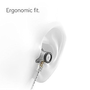 WJLYP TRN EMA Metal Flat-Head Earphone 14.2mm Dynamic Driver in Ear Sports Running Headphone Bass HiFi Music Headset Earbuds with Detachable Upgrade Cable (Without Mic)