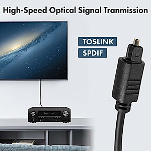 J-Tech Digital Toslink Digital Optical Audio SPDIF Cable 3ft