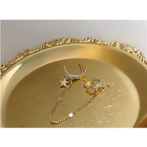 Sither Women Earring with Cuff Chain for Girls Ear Clips Ear Wraps Cuff Earrings Dangle Earrings Helix Cartilage Clip On Christmas Jewelry Gift for Her(1 Piece)