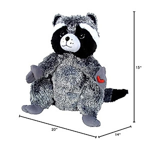 MerryMakers The Kissing Hand Chester Raccoon Plush Doll, 9-Inch