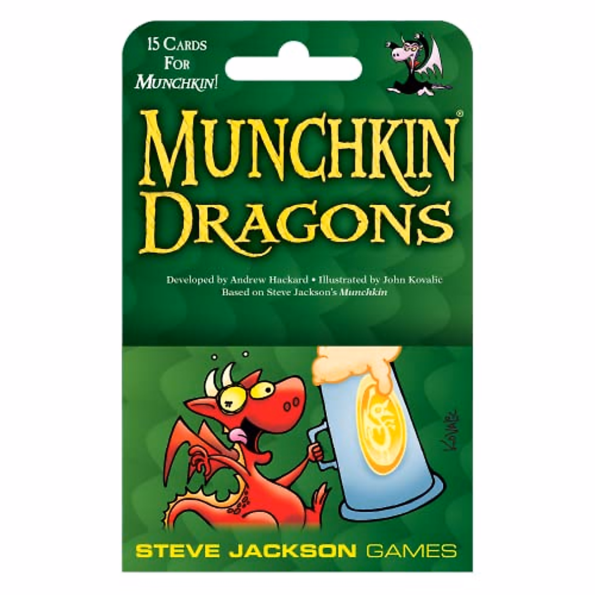 Steve Jackson Games Munchkin Dragons Card Game (Mini-Expansion) | 15 Cards | Adult, Kids, & Family Game | Fantasy Adventure Roleplaying Game | Ages 10+ | 3-6 Players | Avg Play Time 120 Min | from