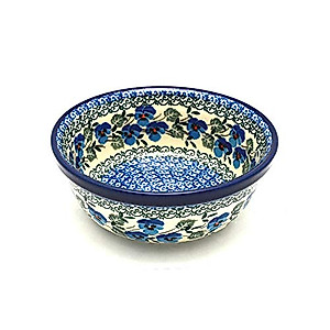 Polish Pottery Bowl - Soup and Salad - Winter Viola