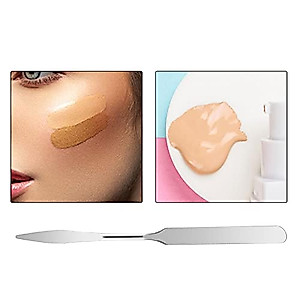 MERIGLARE Double Ended Cosmetics Mixing spatulas Blending Tool Mixing Sticks Portable Metal for Facial Cream Beginners Eyeshadow Paint