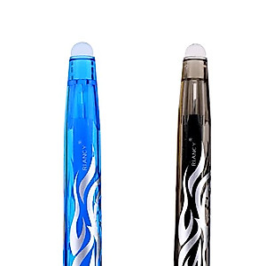 RIANCY Erasable Pens, Erasable Gel Ink Rollerball Pens, ink pens,Fine Point 0.5mm, Rolling Ball Pens with Eraser,4 Black & 4 Blue Erasable Gel Ink Pen for Drawing Writing Planner School Supplies Gift
