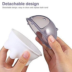 POPETPOP Hamster Sand Bath - Thicken Plastic Sand Bathtub Container with Scoop Hamster Sandbox Pet Bathroom Bath Sand Room Sauna Toilet for Rat Mice Syrian Hamster