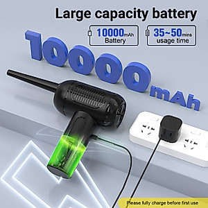 Compressed air Duster - Keyboard Cleaner 90000RPM no Canned Electric Air Blower for Office Rechargeable Cordless Home Cleaner for Computer no Canned (N-02)