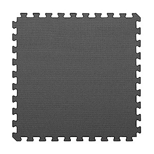IncStores 7/8" Thick Reversible Eva Foam Exercise Mat - 3'x3' Interlocking at Home Workout Equipment Tiles for Yoga, MMA, Wrestling, BJJ & Jiu Jitsu | Black/Gray, 6 Tiles (24 Sq/Ft)