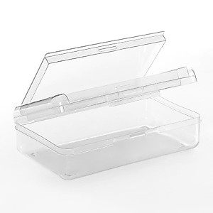 4 Pcs Plastic Pencil Boxes Large Capacity Multi Purpose Pencil Cases with Snap Closure Lids, Office Supplies Storage Organizer Box for Brush Painting Crayon Makeup Supplies (1249-4)