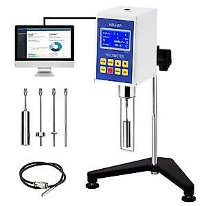 Saladulce Digital Rotary Viscometer, NDJ-8S Viscosity Meter Tester with Data Output,10-2,000,000 mPa.s Fluidmeter ±3% 100-240V
