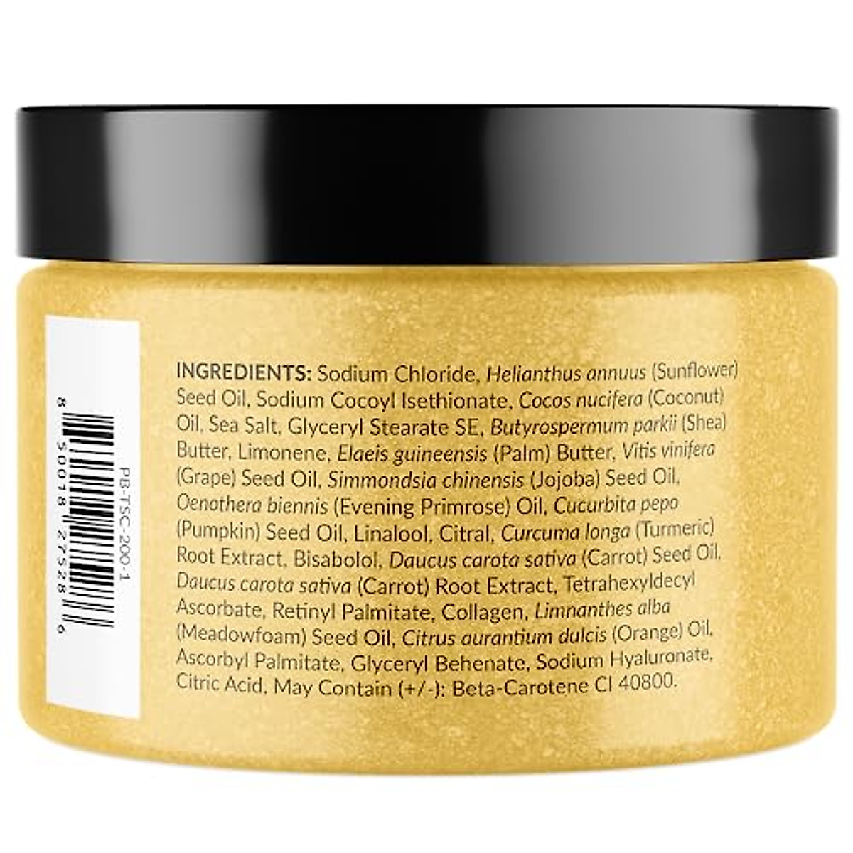 Exfoliating Body Scrub for Men and Women | Turmeric Scrub and Sea Salt Scrub Body Exfoliator with Collagen and Coconut Oil | Hydrating Face Scrub Foot Scrub and Dead Skin Remover for Body Care