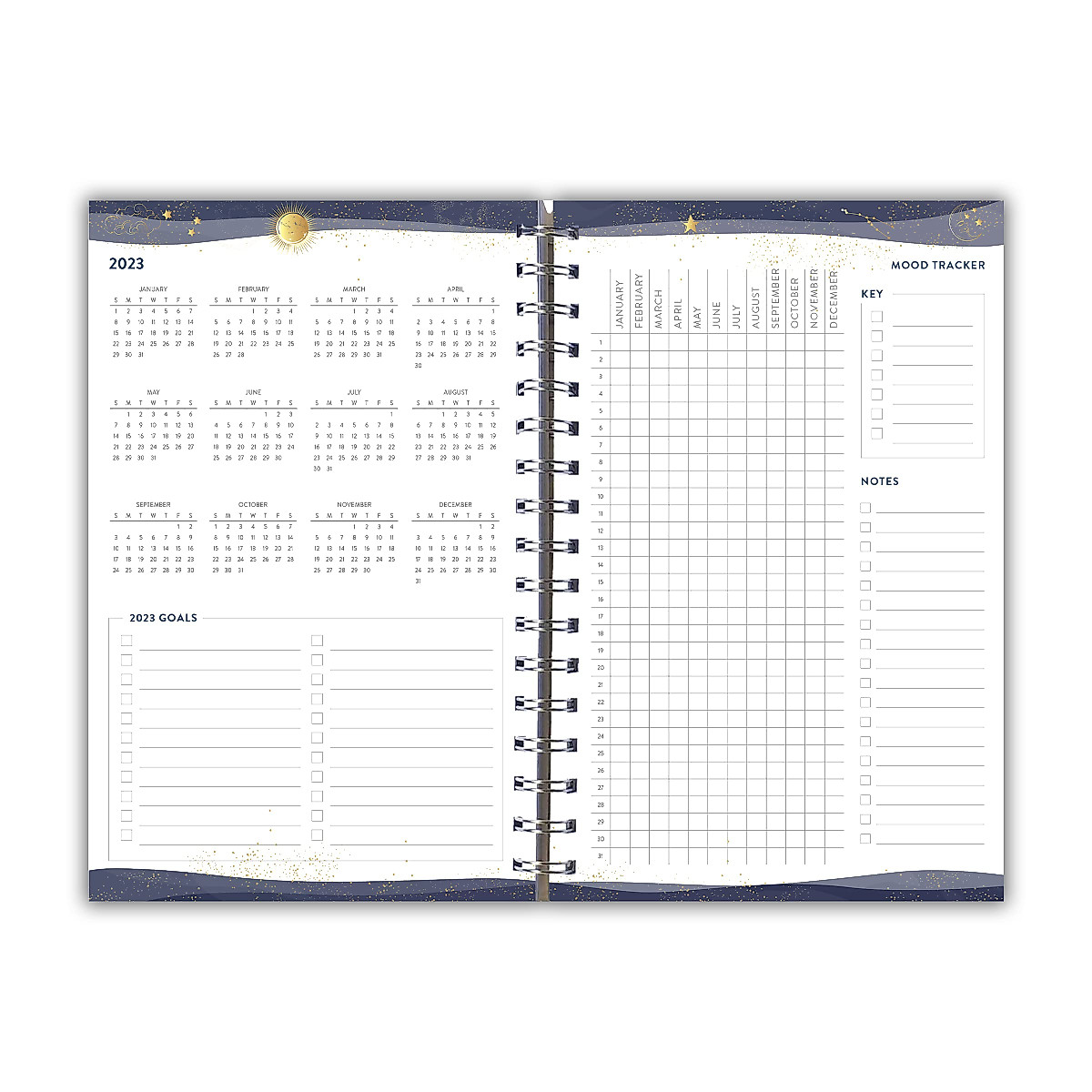 Goal Getter 2023 Weekly and Monthly Planner, 16-Month Lifestyle Planner: September 2022 - December 2023, 6" x 9" - Mystic Cosmos