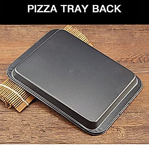 Temkin Rectangular Non-Stick Bread Cake Baking Tray Baking Tray Oven Rectangular Black Baking Tray DIY Baking (Color : Black, Size : Small)