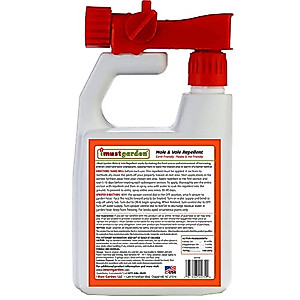 I Must Garden Mole & Vole Repellent Hose End Concentrate: Professional Strength – Twice The Coverage – All Natural Ingredients – 32oz