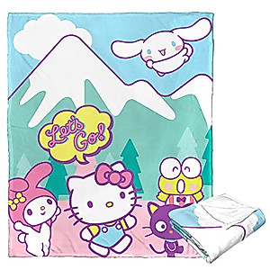Northwest Sanrio Hello Kitty Silk Touch Throw Blanket, 50" x 60", Mountain Adventure