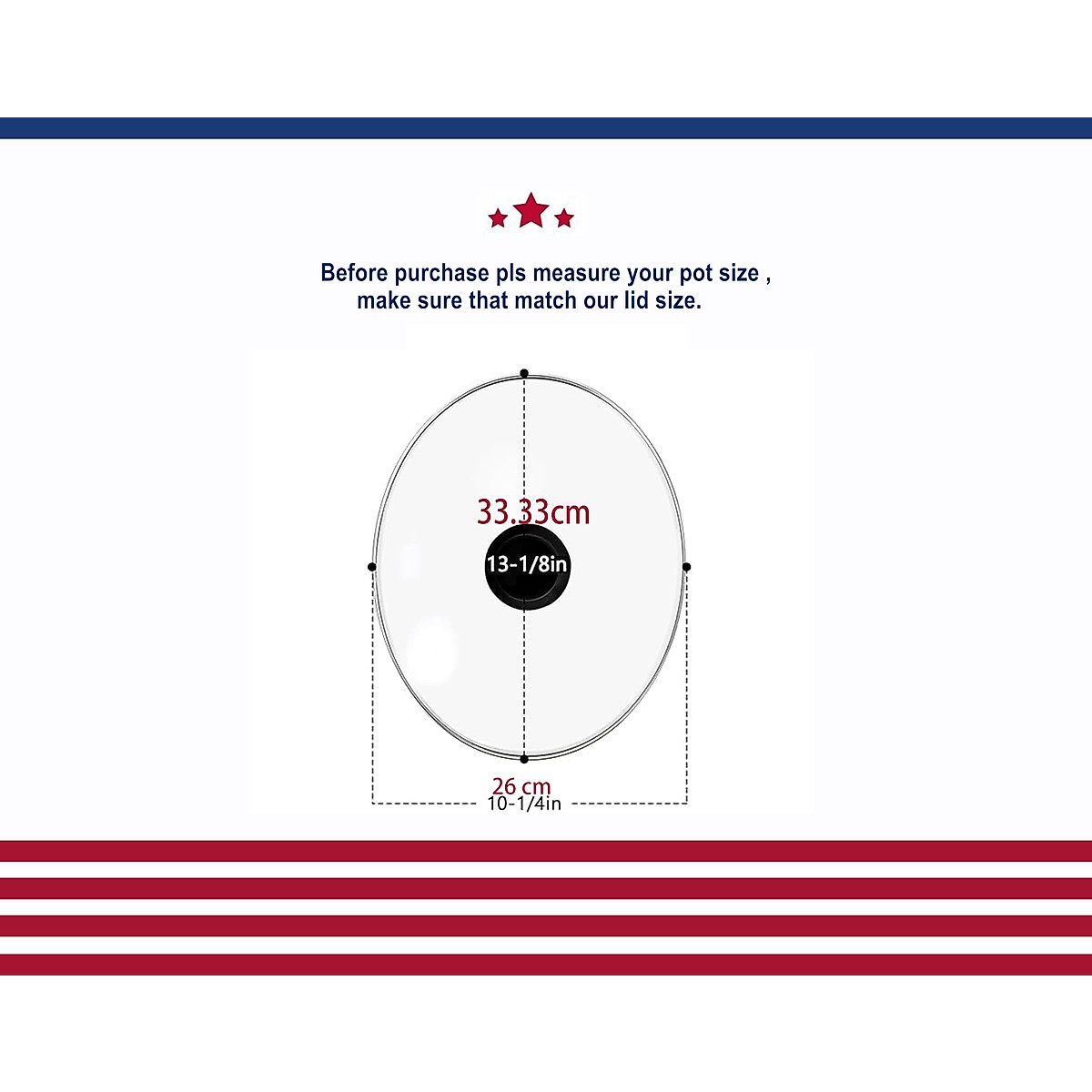 Oval glass lid for 7qt slow cooker compatible with Crock pot, Hamilton Beach, Black &Decker slow cooker and most brand in market 7quart slow cooker