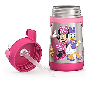 THERMOS Vacuum Insulated Stainless Steel 10oz Straw Bottle, MINNIE MOUSE