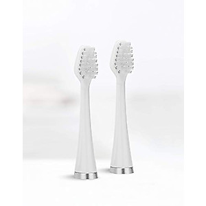 Supersmile Series II LS45 Replacement Brush Heads for Sonic Pulse Toothbrush - Patented 45° Soft Bristles Deliver Professional Teeth Cleaning - No Sensitivity (White, 2 Count)