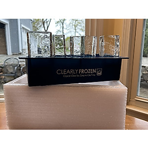 ClearlyFrozen 10 x 2 Inch Clear Ice Cube Maker Plus Interchangeable 6 x 5 Inch Clear Ice Spear Mold