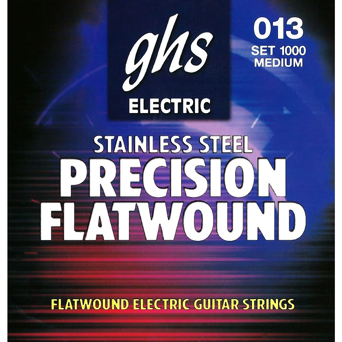 GHS Strings - Precision Flatwound Guitar Strings - (Model 1000) - Medium Gauge (013-054)