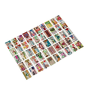 Aesthetic Vintage Stickers Retro Ticket Collection 50 Sheets