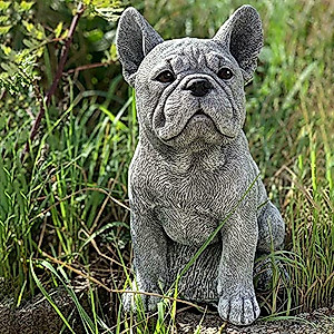 AUSUKY Dachshund Weiner Dog Doorstop Statue Garden Decor Resin Crafts Home Sculpture (French Bulldog)