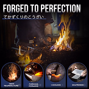 Huusk Meat Cleaver Knife 7 Inch Bundle With Nakiri Knife Vegetable Cleaver