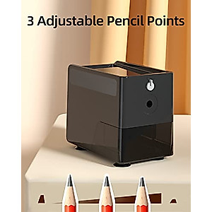 ZMOL Electric Pencil Sharpeners, Classroom Pencil Sharpener,Heavy Duty for 6-8mm Wooden/Colored Pencils,3 Sharpness Settings,Essential School Supply for Classroom Office Home