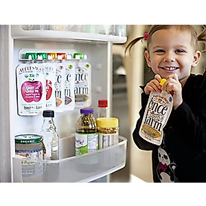 Storage Theory Food Pouch Hanger Organizer for Kitchen Pantry, Cabinet and Refrigerator - Peel and Stick Storage for Applesauce, Yogurt, Baby Food Pouches - 6 pk