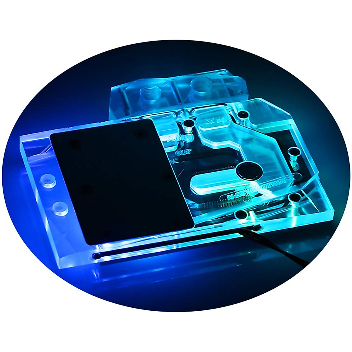 GPU Copper Waterblock G1/4 Threads Full Cover Water Cooling Water Block PC Liquid Cooling GPU Watercooling Block for Graphic Card ZOTAC Gaming GeForce GTX 1660 Twin Fan 5V RGB RBW LED