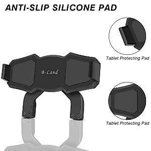 B-Land Tablet Holder for Gooseneck Stand, Universal Mobile Phone Mount Tablet Clamp (Gooseneck Stand Not Included)