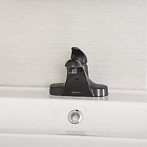Amazon Basics AB-BF605-OR Basin Faucet-4-Inch, Oil-Rubbed Bronze