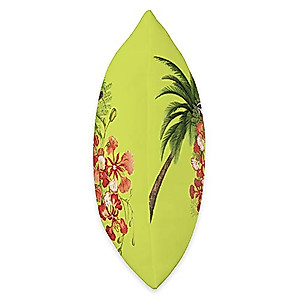 Spindalis Bird Flamboyan Tree Of Puerto Rico National Bird of Puerto Rico Throw Pillow, 18x18, Multicolor