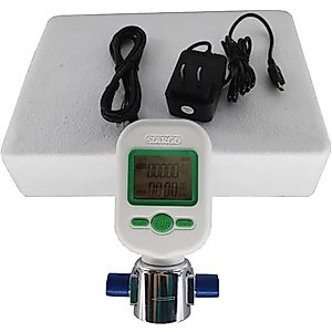 BHYIQI Gas Mass Flow Meter Digital Mass Air Flow Rate Tester with Range 0 to 20L/Min Accracy ±2.5+0.5FS% LCD Display