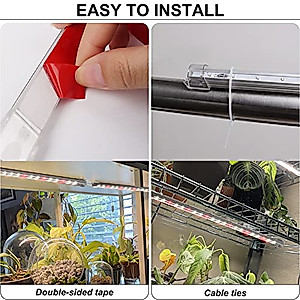 YASBED LED Grow Light for Indoor Plants, 5500k & Red LED Full Spectrum Plant Grow Light Strips with Timer 3/6/12Hours/Dual Channel/4 Dimmable Level for Gardening Seedling Hydroponics, 6 Pack