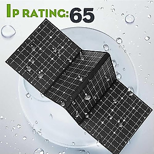 CAJUCA 150W Portable Solar Panel, 18V Foldable High Power Solar Charger, Photovoltaic Power Panel for Outdoor Camping RV Off Grid System