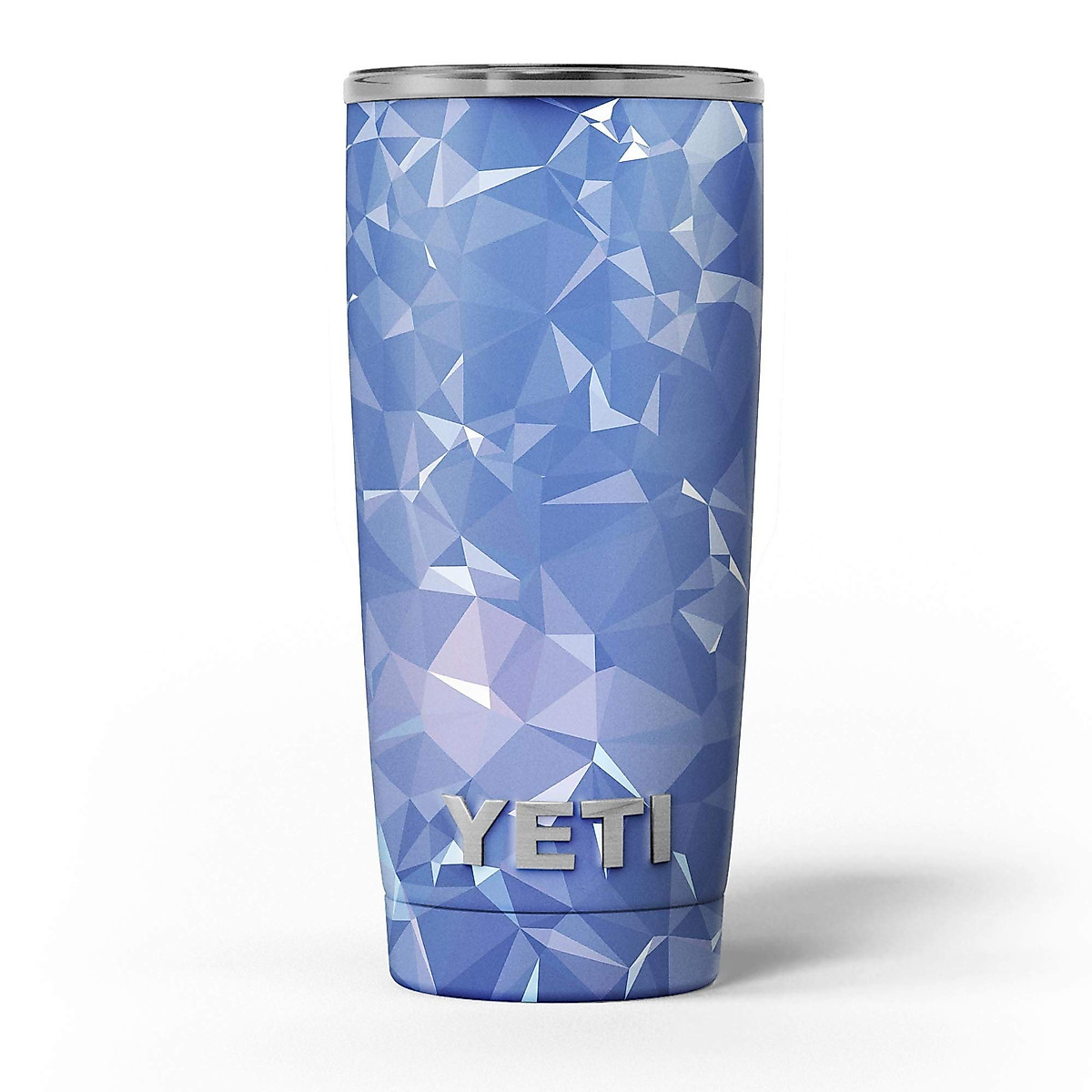 Design Skinz Blue Geometric V16 - Skin Decal Vinyl Wrap Kit Compatible with The Yeti Rambler Cooler Tumbler Cups