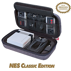 Officially Licensed Nintendo Super Nintendo Classic Entertainment System Carrying Case – Protective Deluxe Travel System Case – Grey Ballistic Nylon Exterior